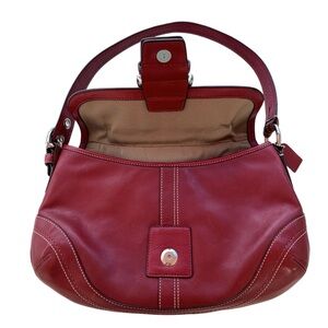 Coach | Bags | Coach Dark Burgundy Red Leather Soho Boho Flap Buckle ...